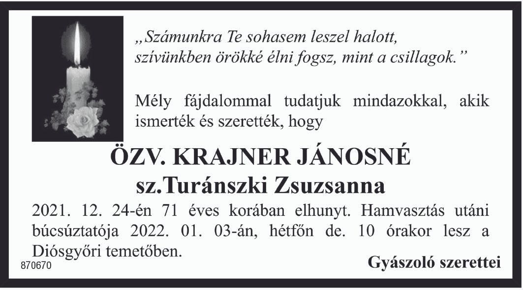 Boon.hu Gyászhírek - Északhírnök