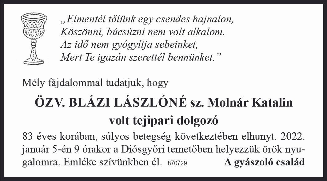 Boon.hu Gyászhírek - Északhírnök