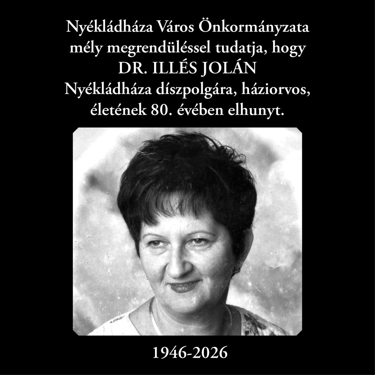 Gyászol Nyékládháza, elhunyt a háziorvos